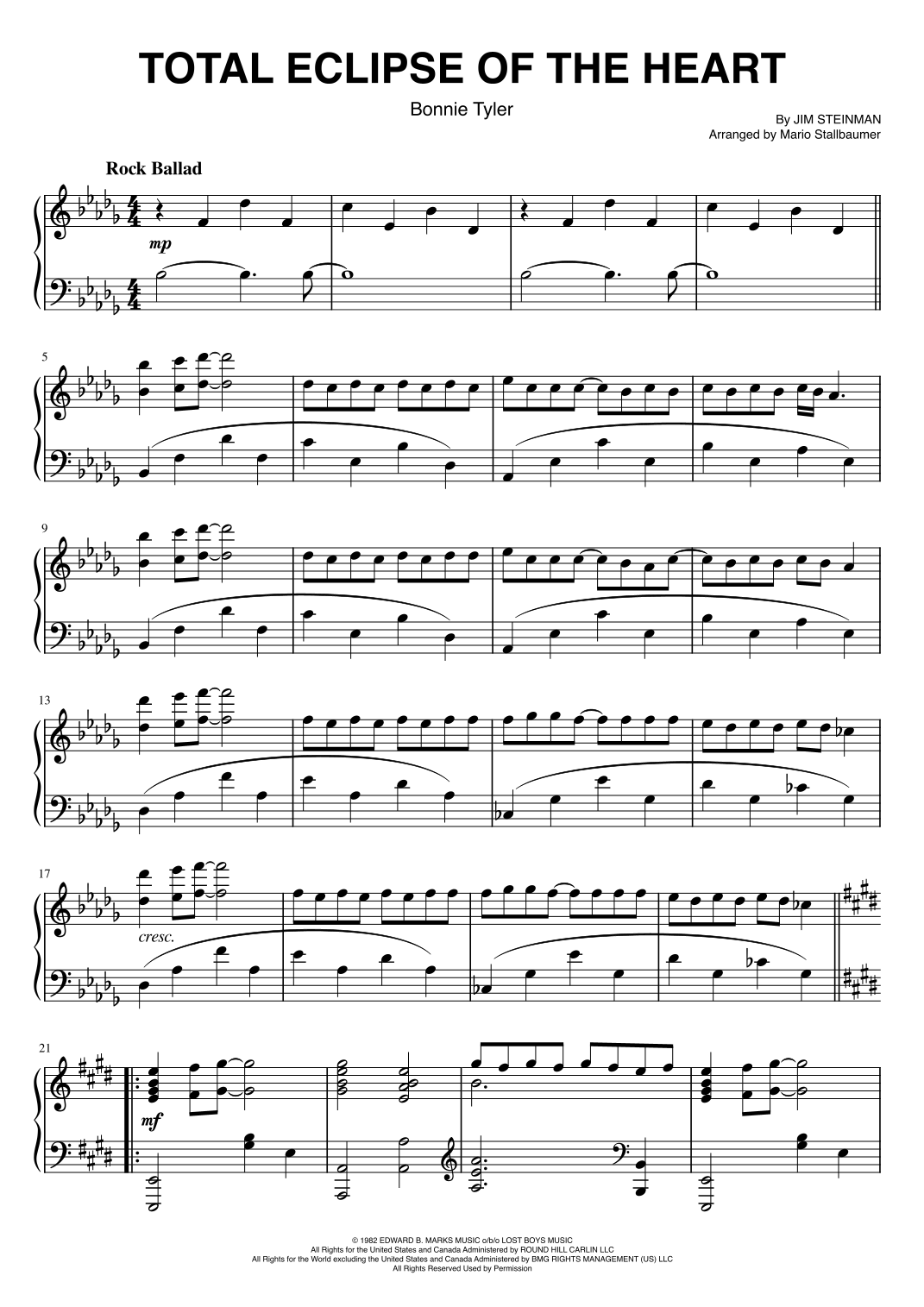 Total Eclipse Of The Heart (arr. Mario Stallbaumer) by Bonnie Tyler ...