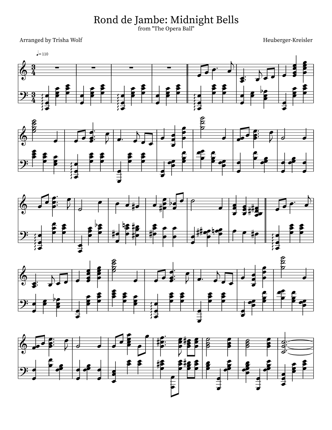 Midnight Bells (Rond de Jambe) (arr. Trisha Wolf) par Heuberger ...