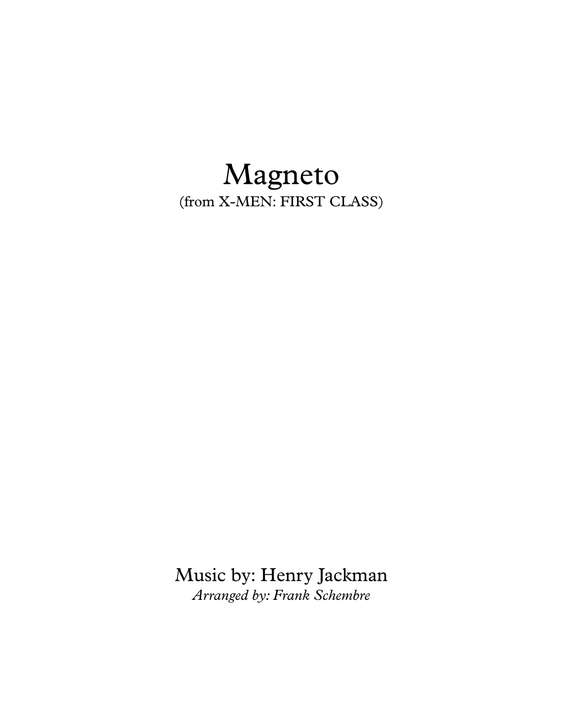 Magneto (arr. Frank Schembre) von Matthew Margeson Noten zum Klavier ...
