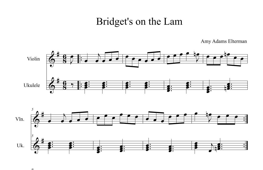Bridget's on the Lam by Amy Adams Elterman Sheet Music for Instrumental ...