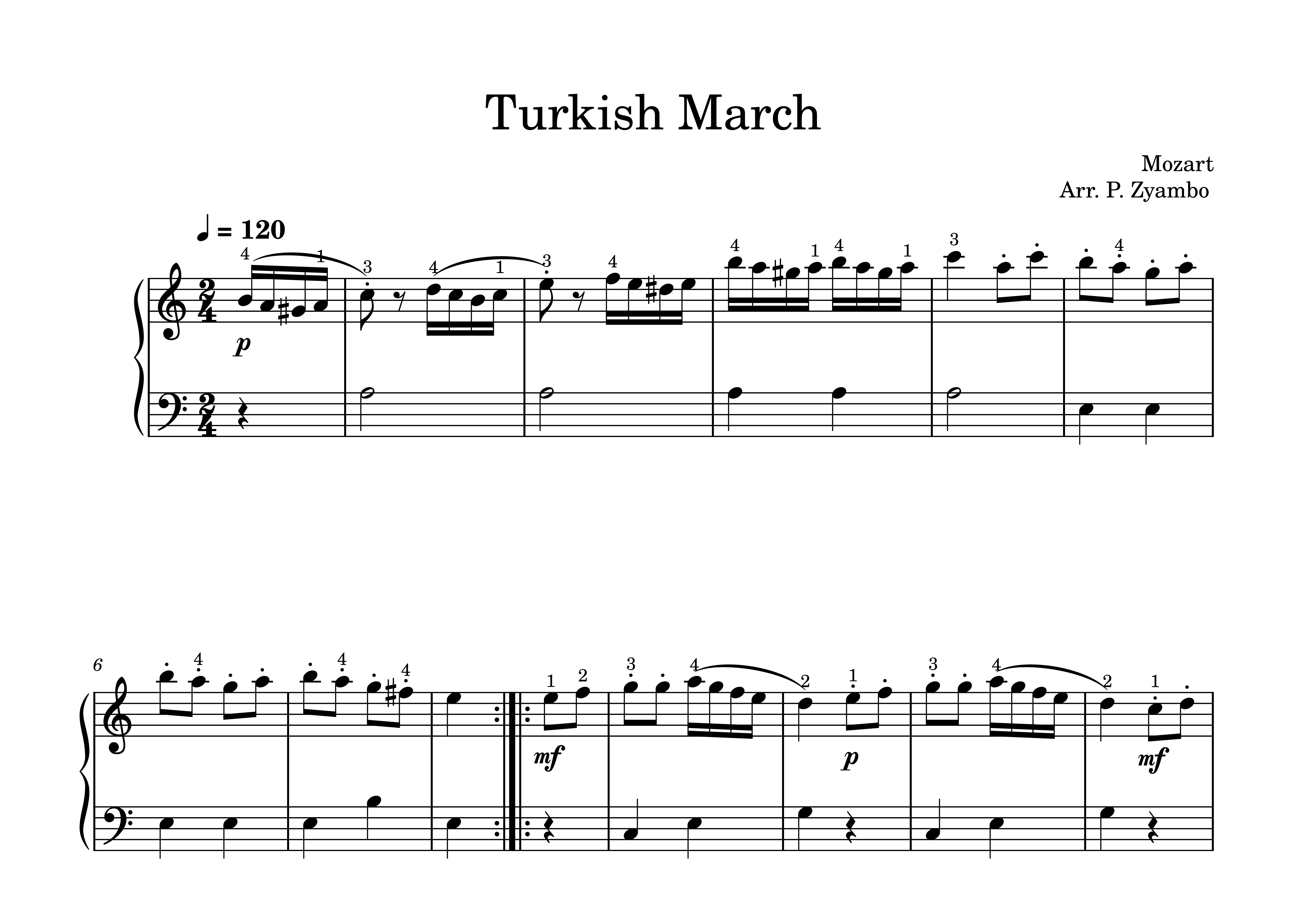 Turkish March (Rondo alla Turca) - Wolfgang Amadeus Mozart (Beginner ...