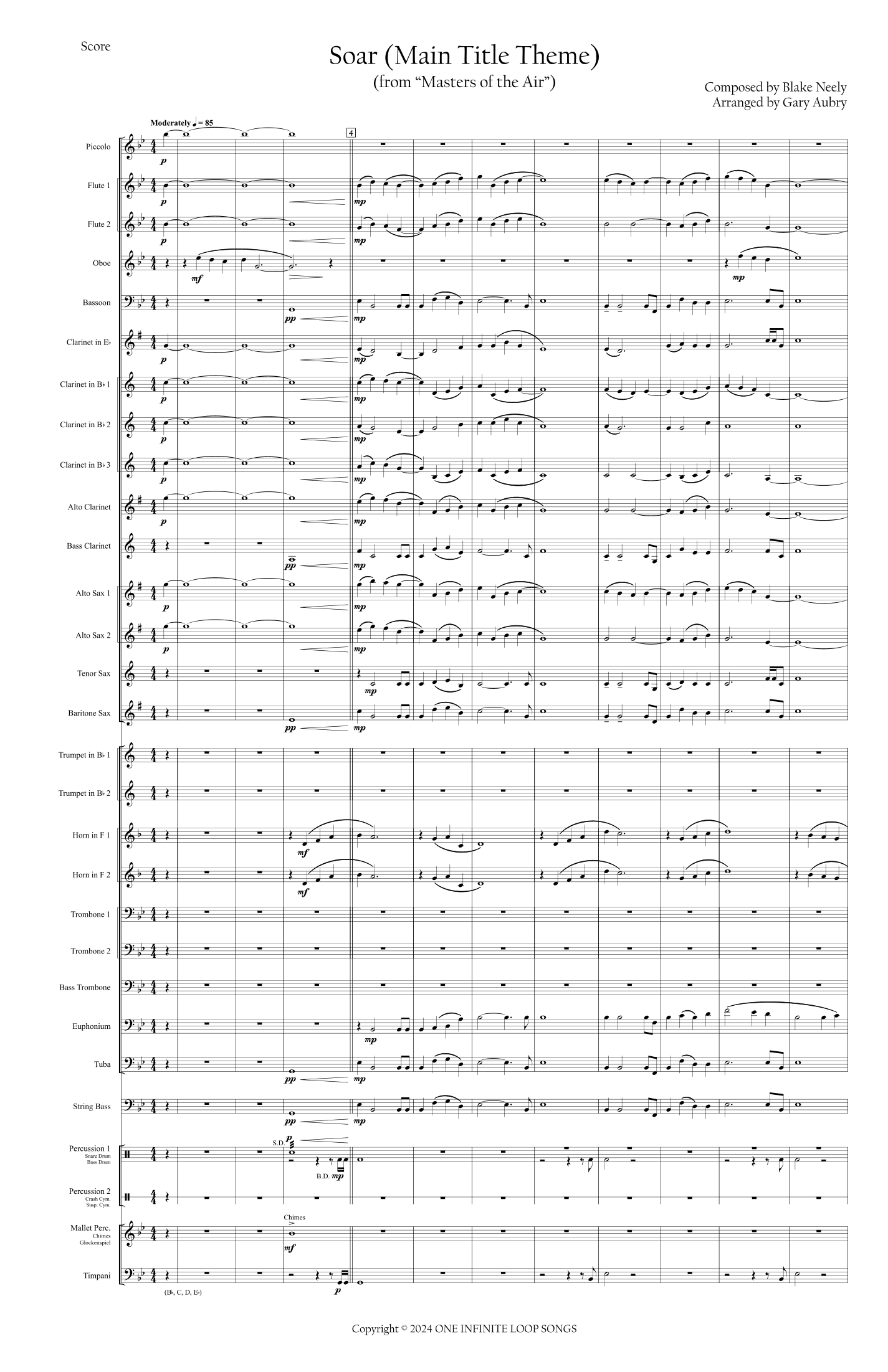 Soar (Main Title Theme From "Masters Of The Air") (arr. Gary Aubry) by ...