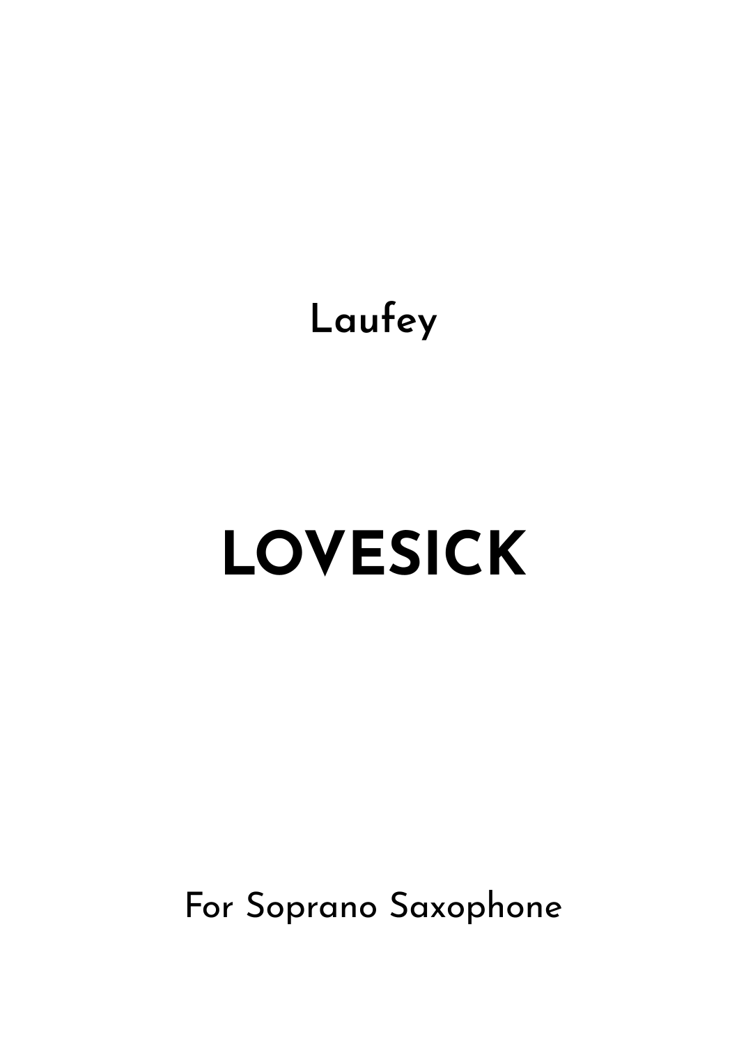 Lovesick (arr. Jireh J.) by Laufey Sheet Music for Soprano Sax Solo at ...