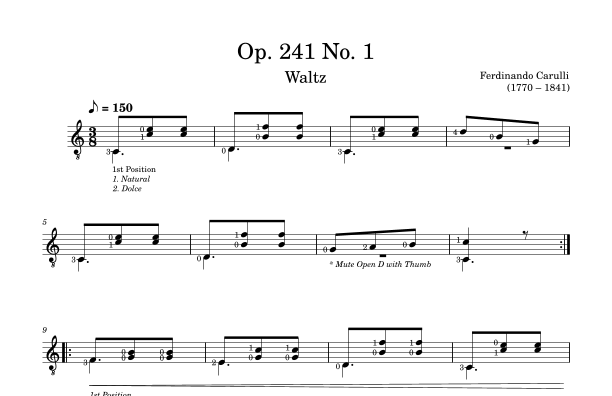 Carulli - Op. 241 No. 1 (arr. Paul Brooks Horn) Partitions | Paul ...