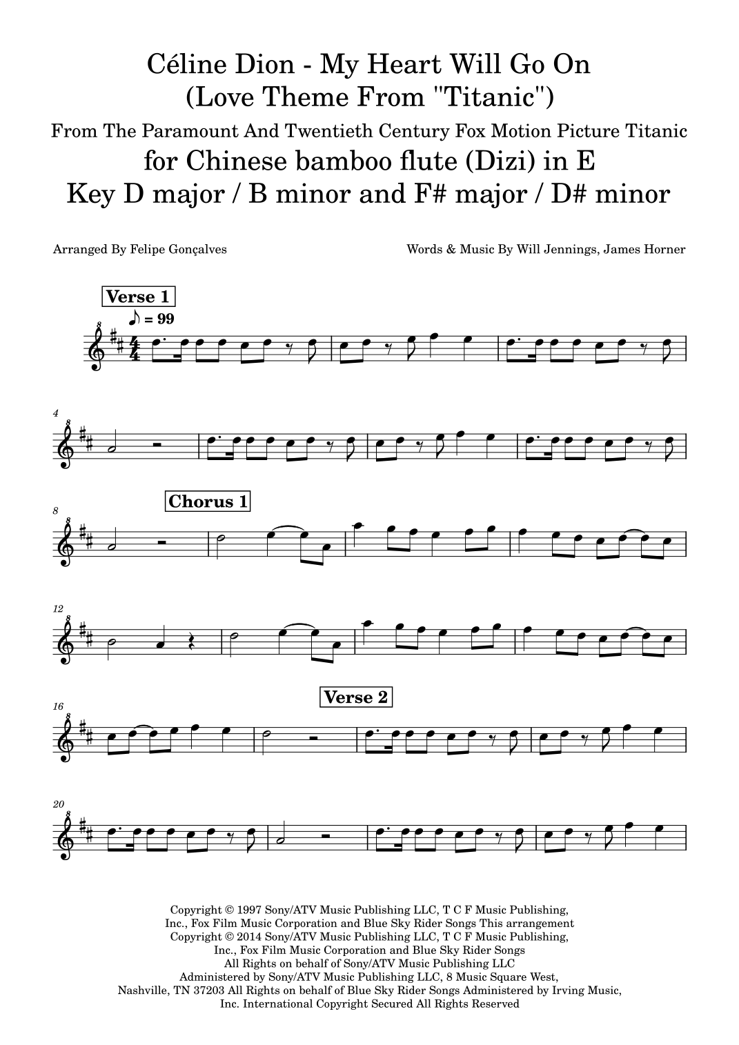 My Heart Will Go On (Love Theme From 'titanic') (arr. Felipe Gonçalves ...
