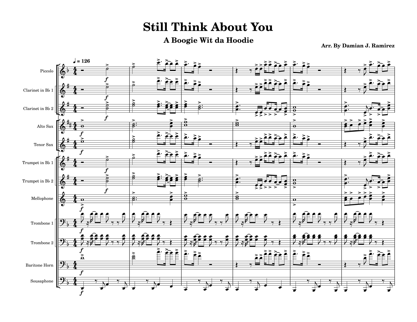 Still Think About You (arr. Damian J. Ramirez) par A Boogie Wit Da ...