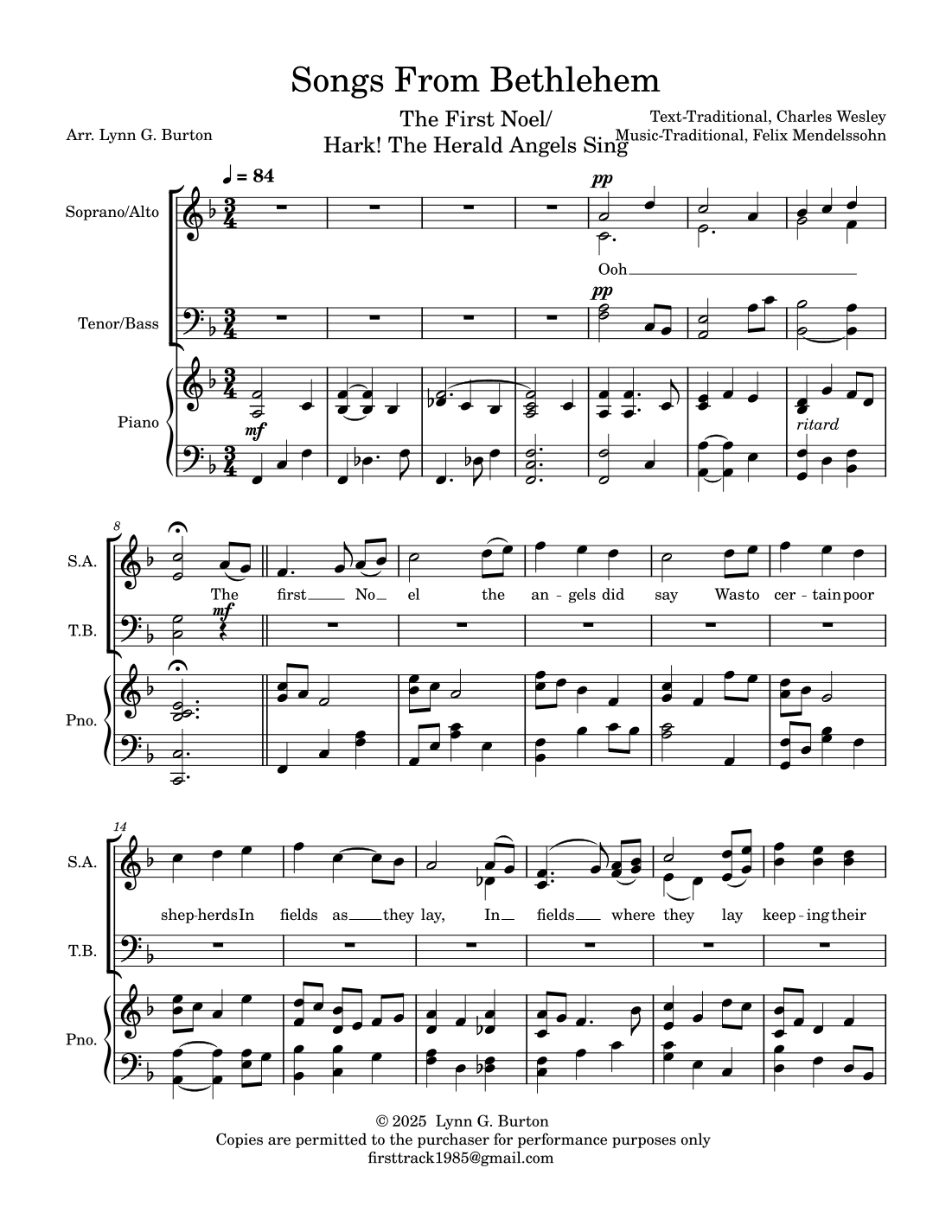 Songs From Bethlehem (The First Noel/Hark! The Herald Angels Sing) (arr ...