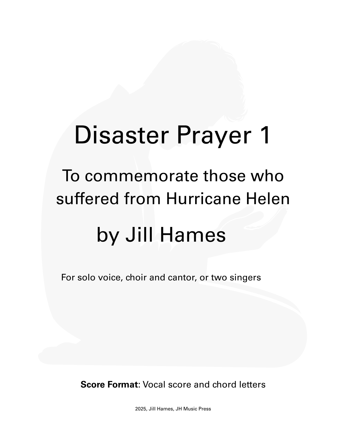 Disaster Prayer 1 by Jill Hames Sheet Music for Lead Sheet / Fake Book ...