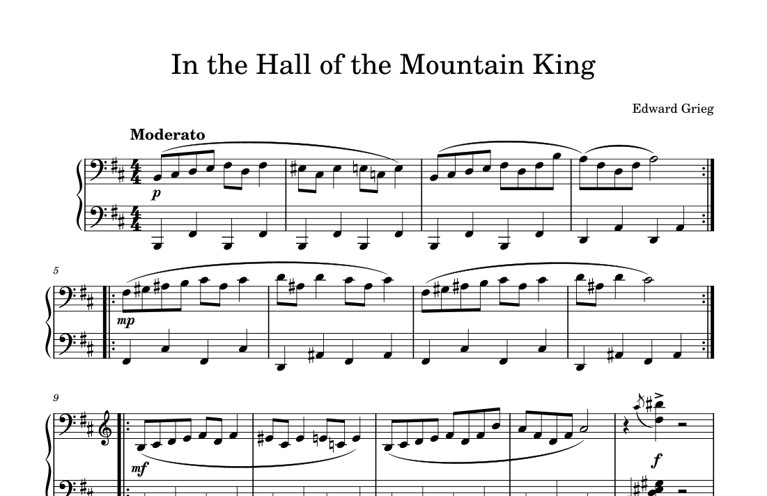 In the Hall of the Mountain King (arr. Simply Play Music) par Edvard ...