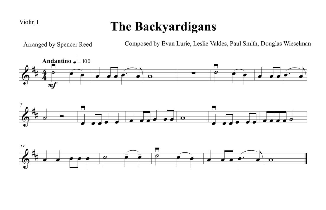 Backyardigans, The (arr. Spencer Reed) by Douglas Wieselman Sheet Music ...