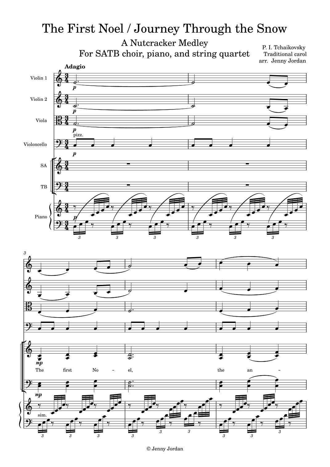 The First Noel / Journey Through the Snow (arr. Jenny Jordan) by Pyotr ...
