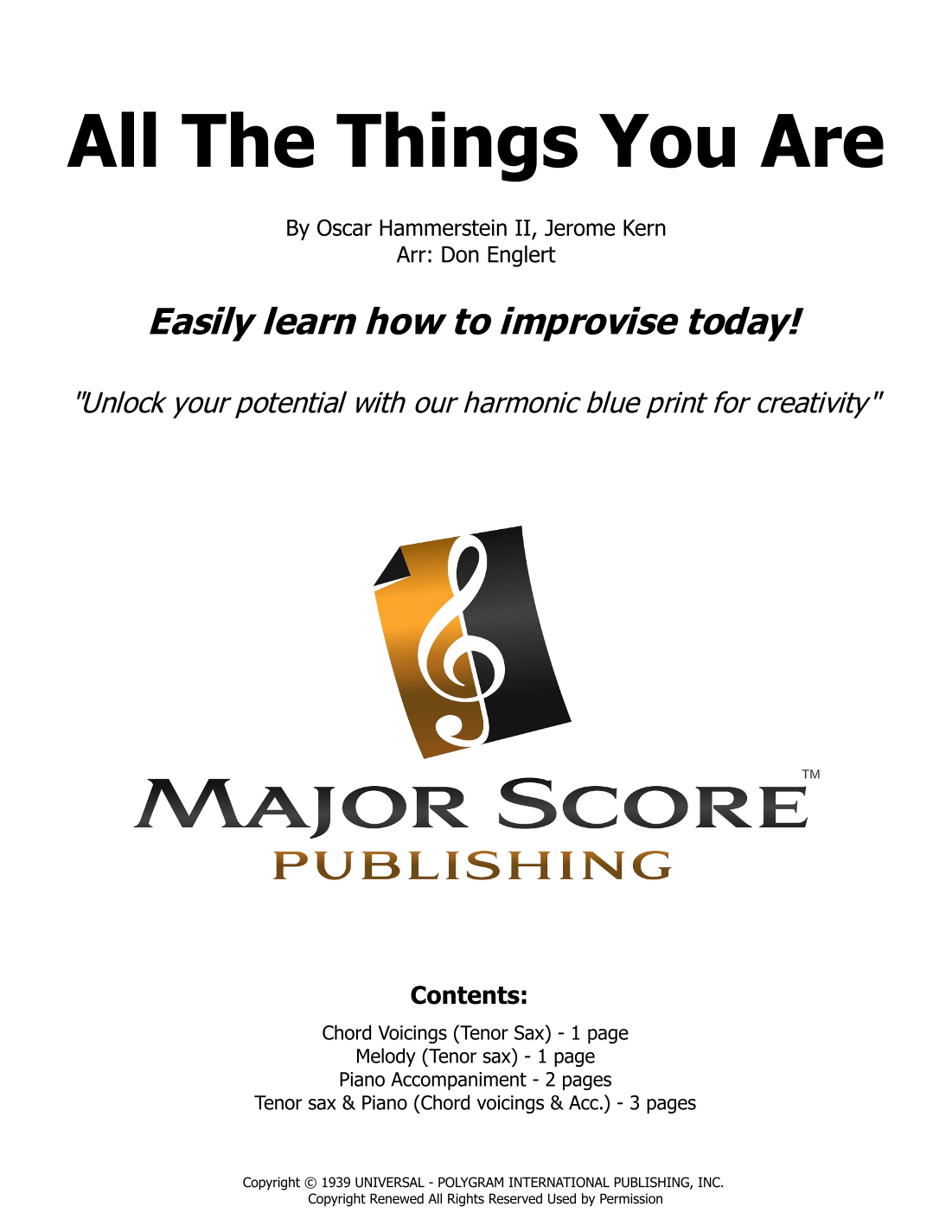 All The Things You Are (arr. Don Englert) by Jack Leonard with Tommy ...