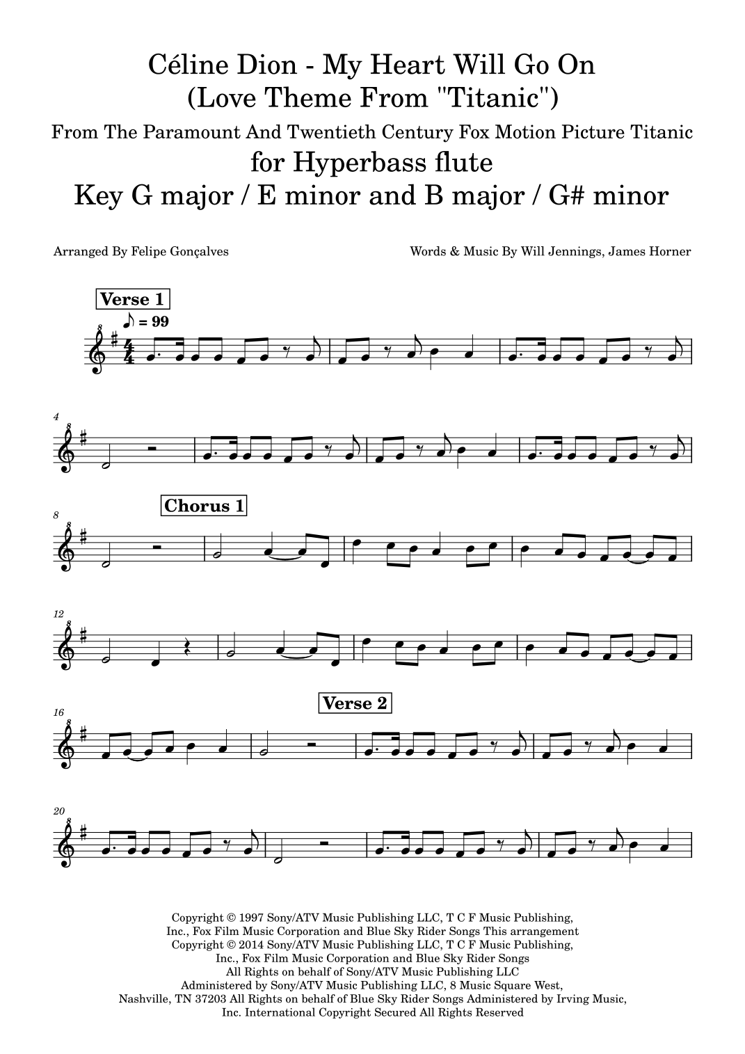 My Heart Will Go On (Love Theme From 'titanic') (arr. Felipe Gonçalves ...