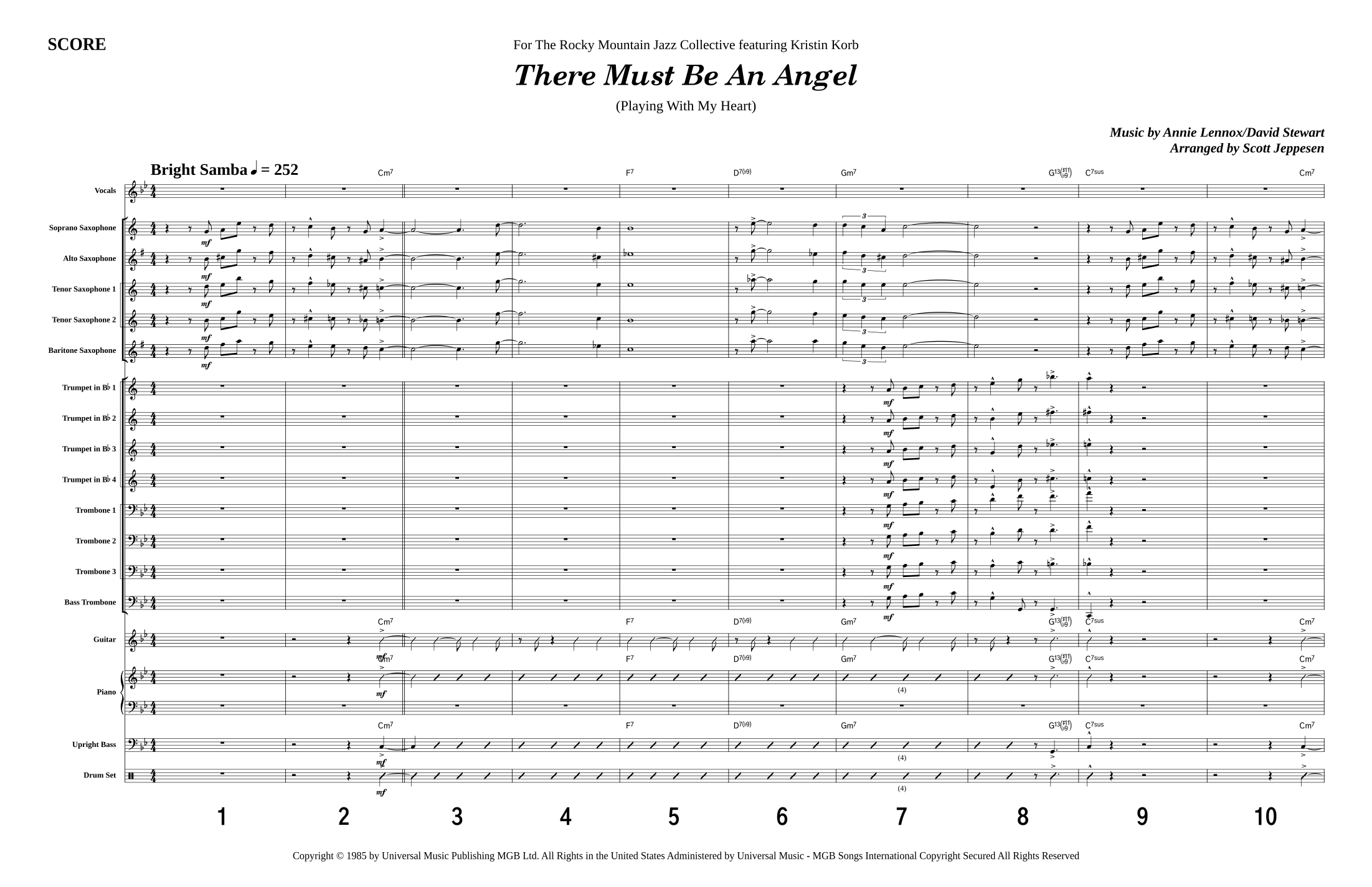 There Must Be An Angel (Playing With My Heart) (arr. Scott Jeppesen) by ...