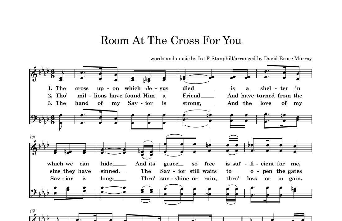 Room At The Cross For You (arr. David Bruce Murray) by Ira F. Stanphill ...