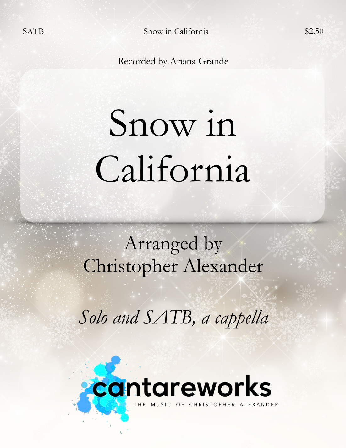 Snow In California (arr. Christopher Alexander) by Khristopher Van ...