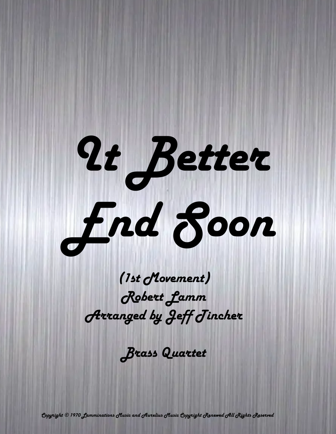 It Better End Soon - 1st Movement (arr. Jeff Tincher) by Chicago Sheet ...