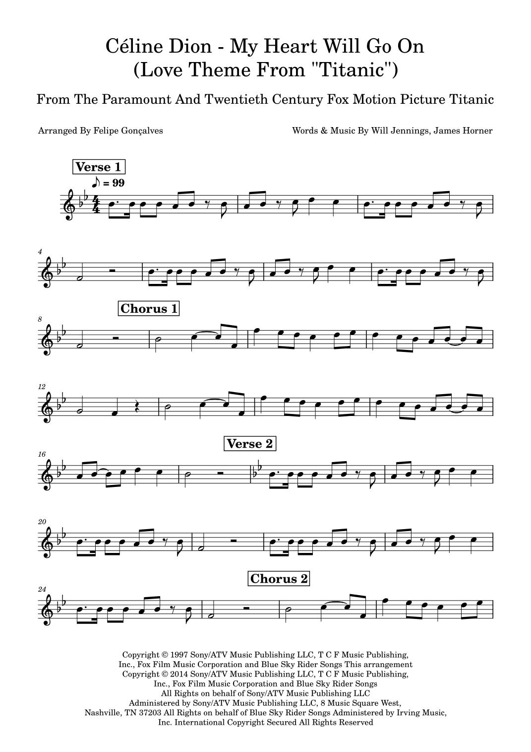 My Heart Will Go On (Love Theme From 'titanic') (arr. Felipe Gonçalves ...