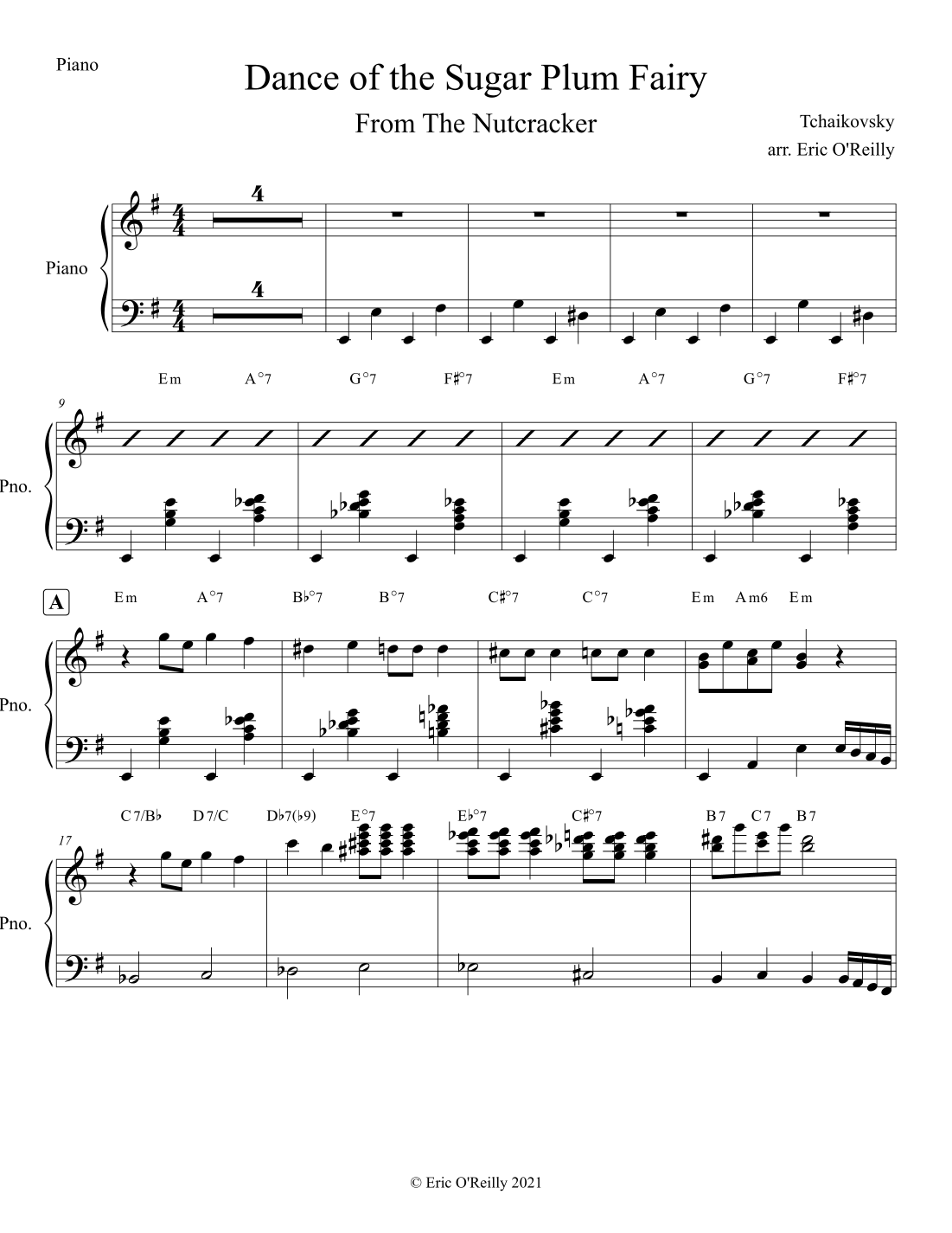 Dance Of The Sugar Plum Fairy (arr. Eric O'Reilly) by Eric O'Reilly ...