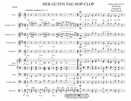 Der Guten Tag Hop-Clop (arr. Dennis Ruello) by Mel Brooks Sheet Music ...
