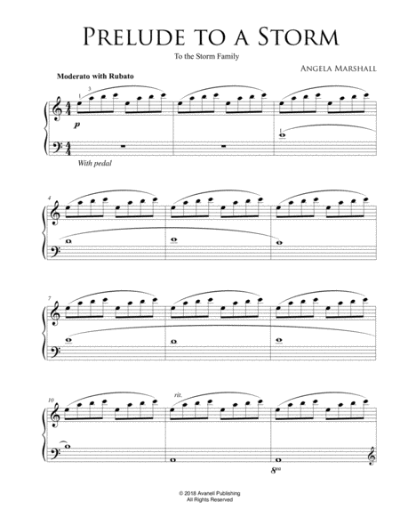 Prelude to a Storm Sheet Music | Angela Marshall | Piano Solo