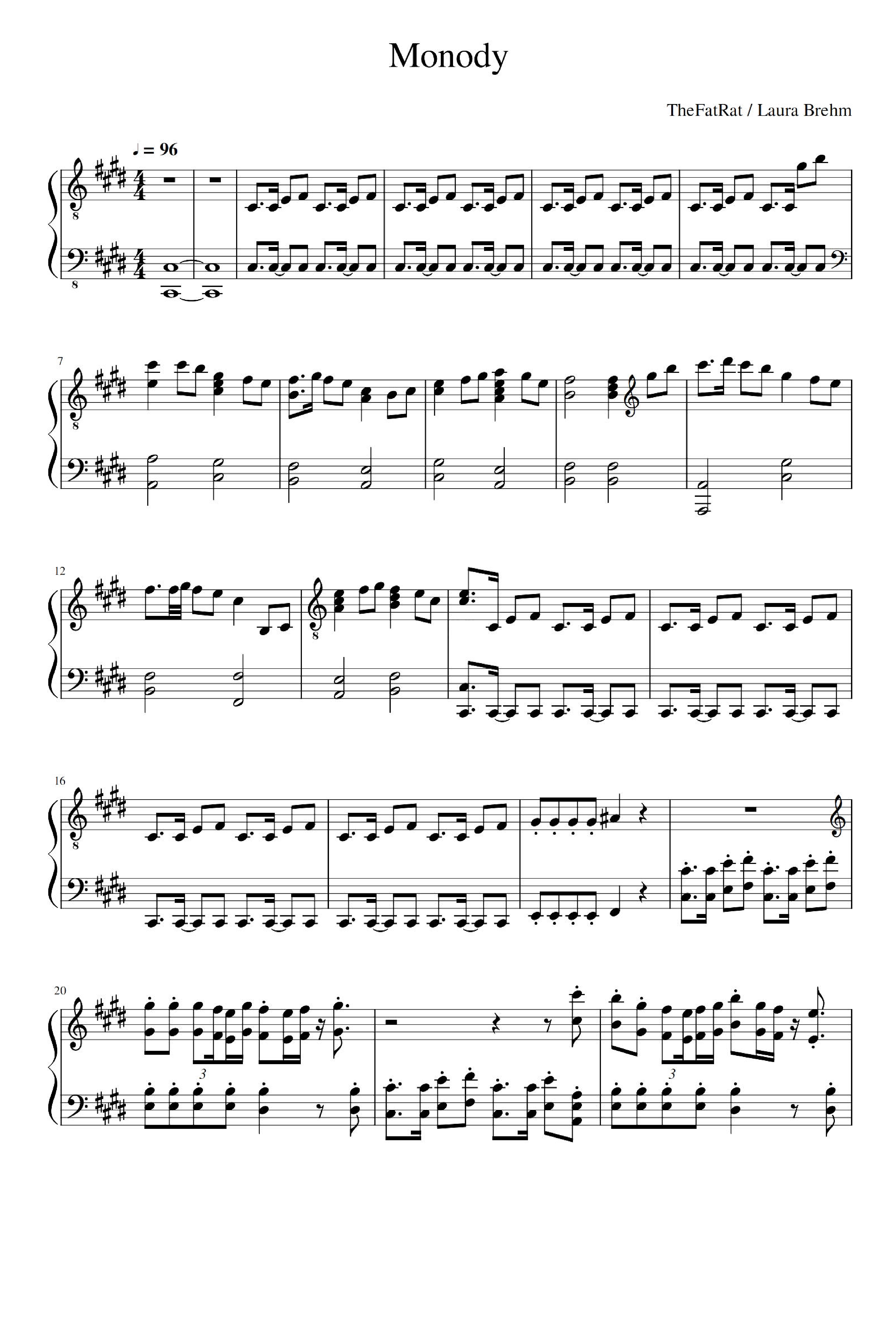 Monody by Rajan S Sheet Music for Piano Solo at Sheet Music Direct