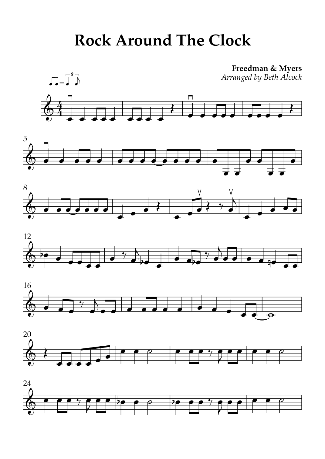 Rock Around The Clock - Violin (arr. Beth Alcock) par Bill Haley & The ...