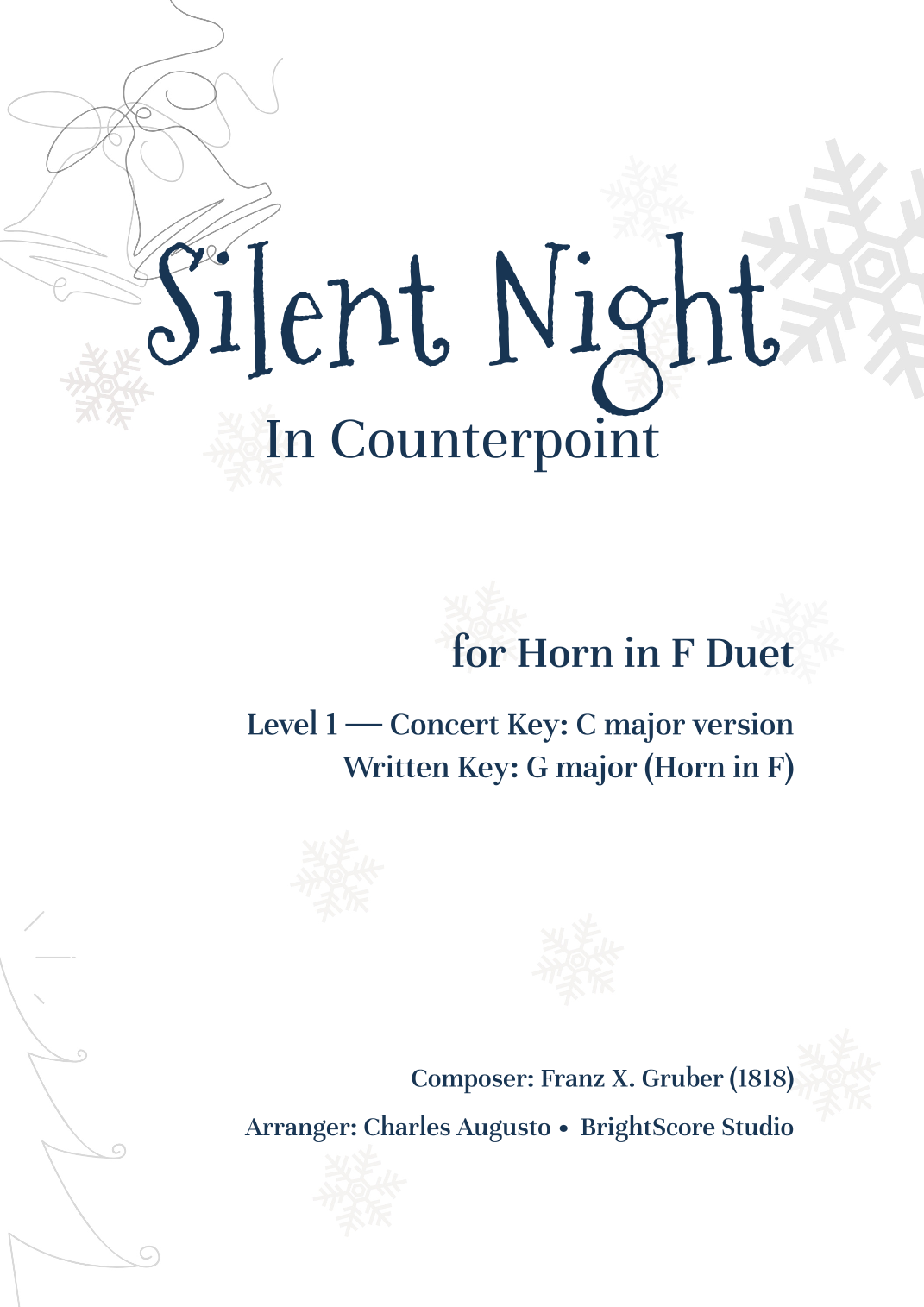 Silent Night — In Counterpoint (Horn in F Duet) (arr. Charles Augusto ...