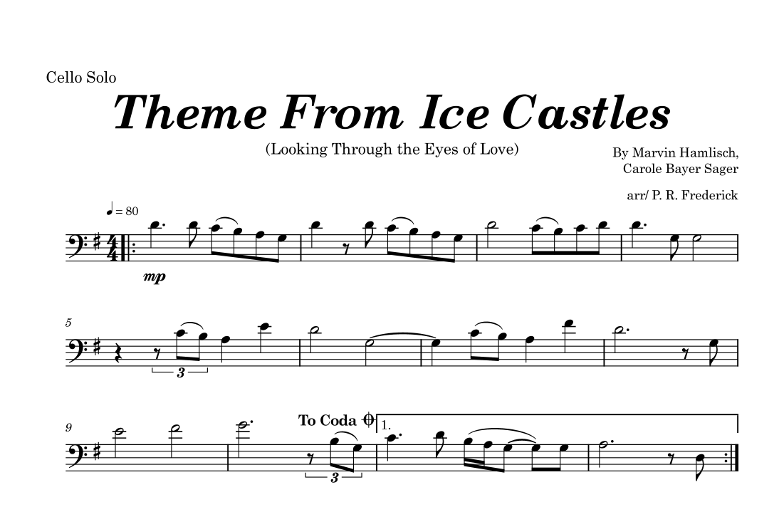 Theme From Ice Castles (Through The Eyes Of Love) (arr. P. R. Frederick ...