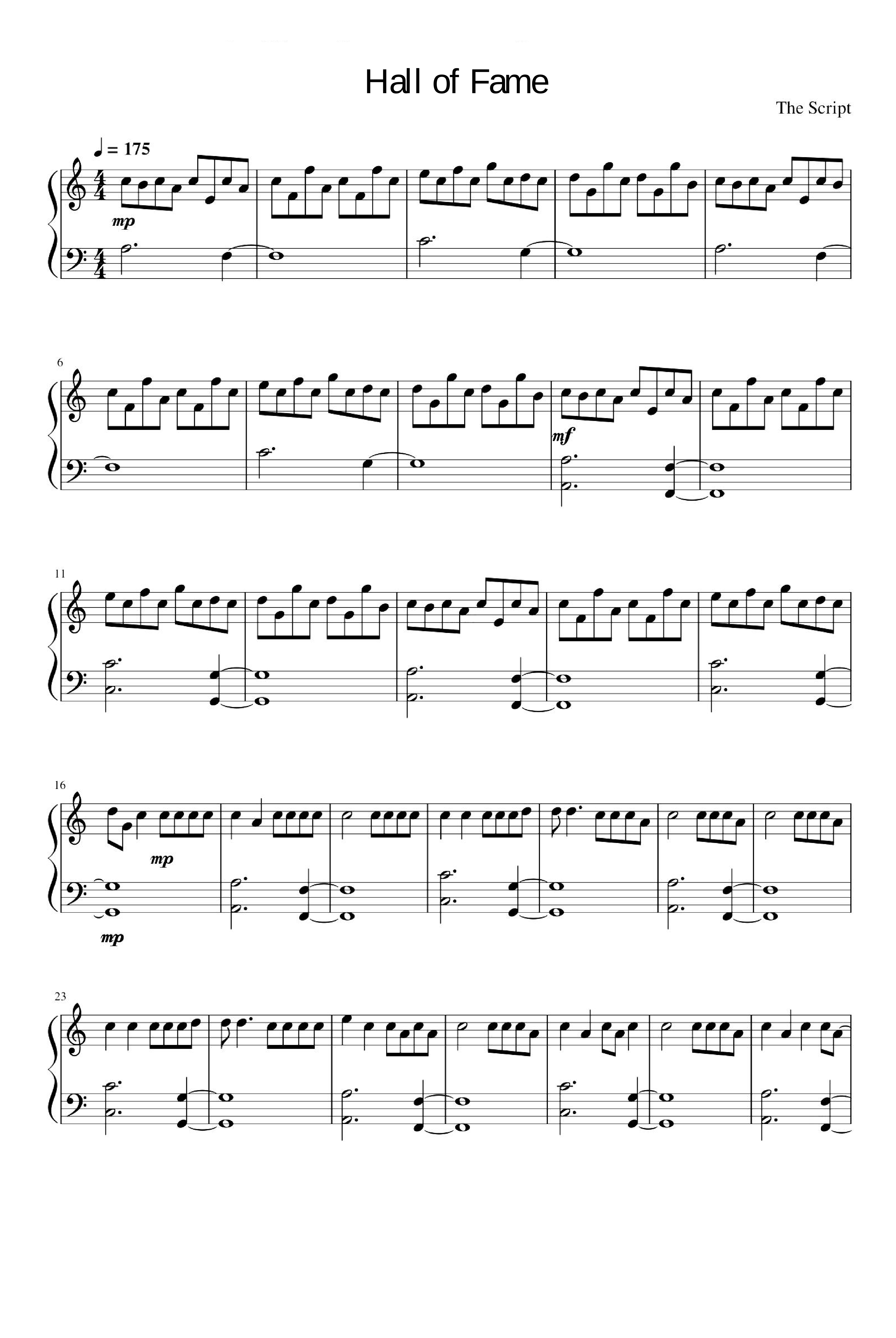 Hall Of Fame (arr. The Script feat. will.i.am) by The Script feat. will ...