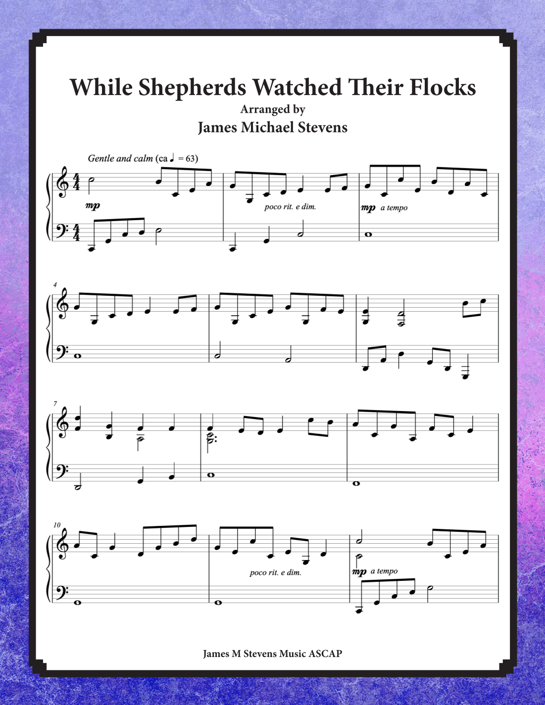 While Shepherds Watched Their Flocks (arr. James Michael Stevens) by ...