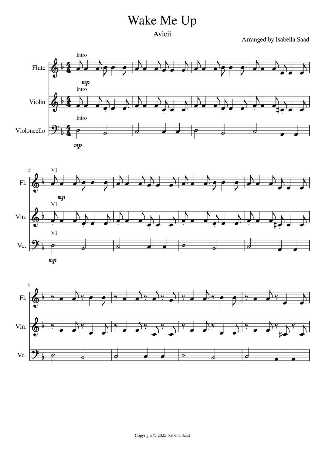 Wake Me Up Intro
