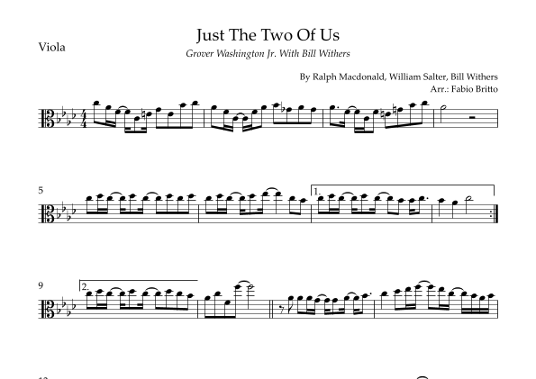 Just The Two Of Us (arr. Fabio Britto) by Grover Washington Jr. With ...