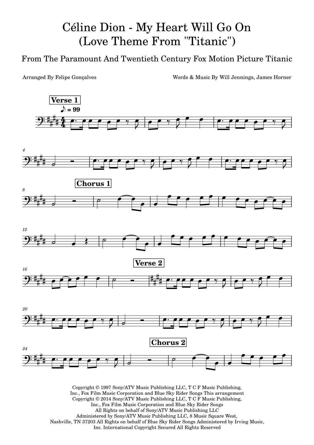 My Heart Will Go On (Love Theme From 'titanic') (arr. Felipe Gonçalves ...