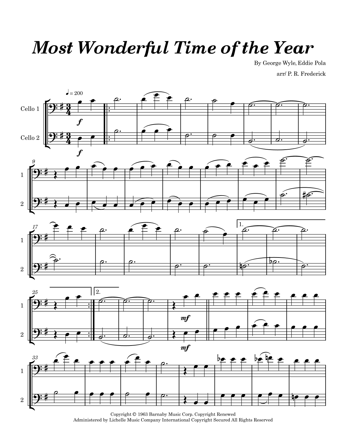 It's The Most Wonderful Time Of The Year (arr. P. R. Frederick by Andy ...