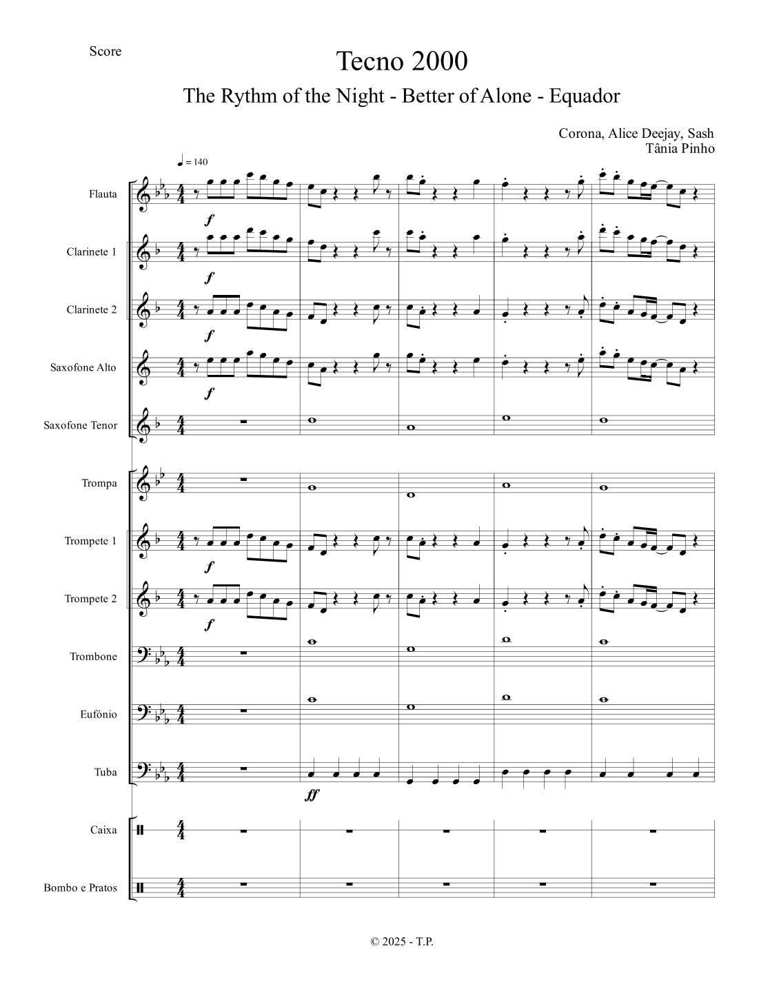 Tecno 2000 par Various Partitions pour Fanfare sur Sheet Music Direct