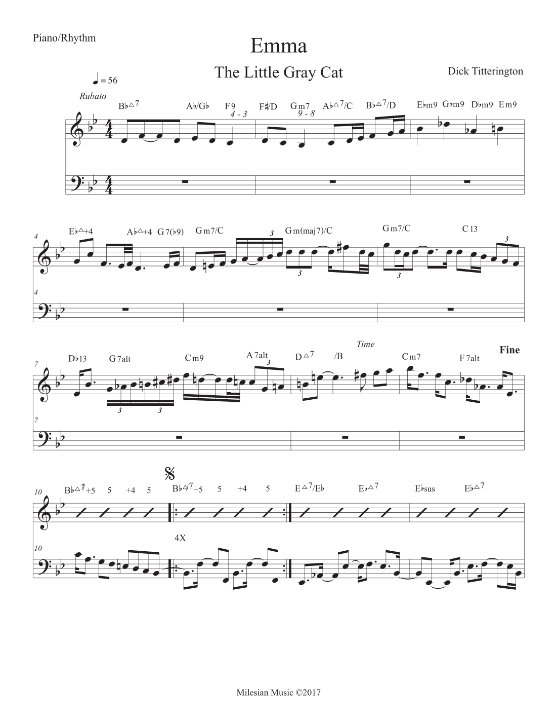 Emma (The Little Gray Cat) by Dick Titterington & The 3 Trumpet Band ...