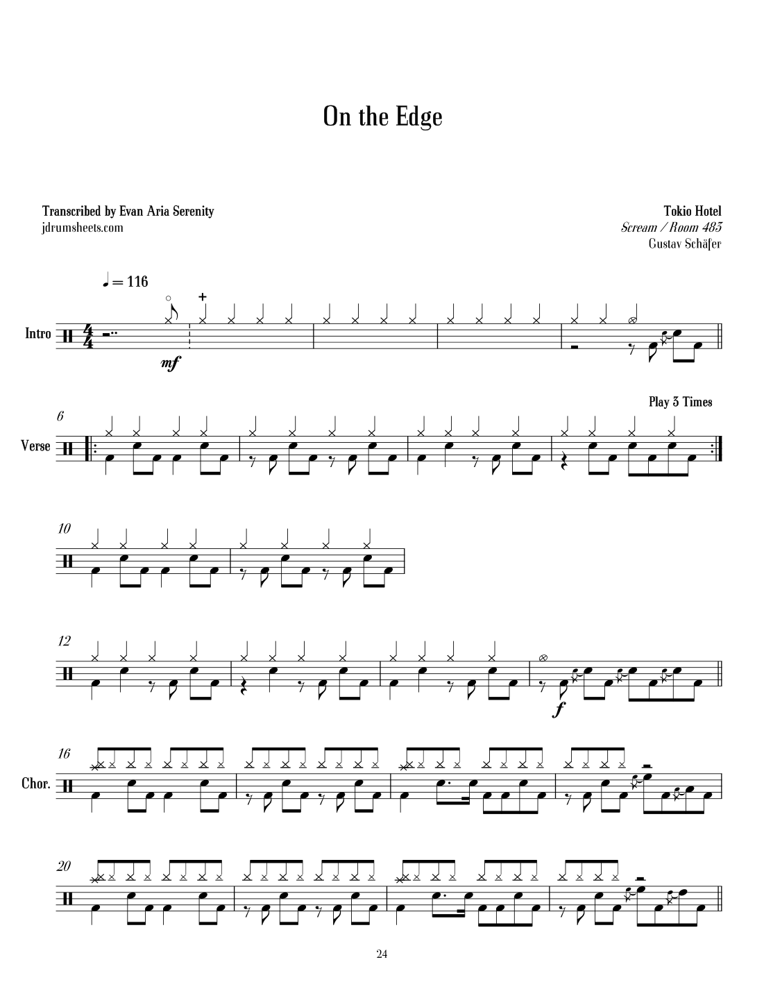 On The Edge (arr. Evan Aria Serenity by David Jost Sheet Music for ...