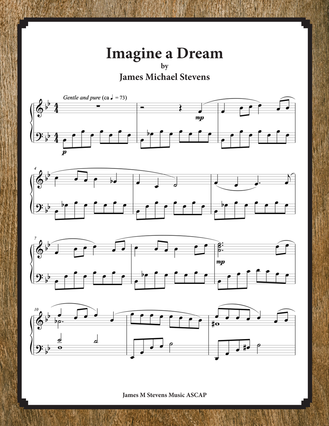 Imagine a Dream por James Michael Stevens Partituras para Piano solo en ...
