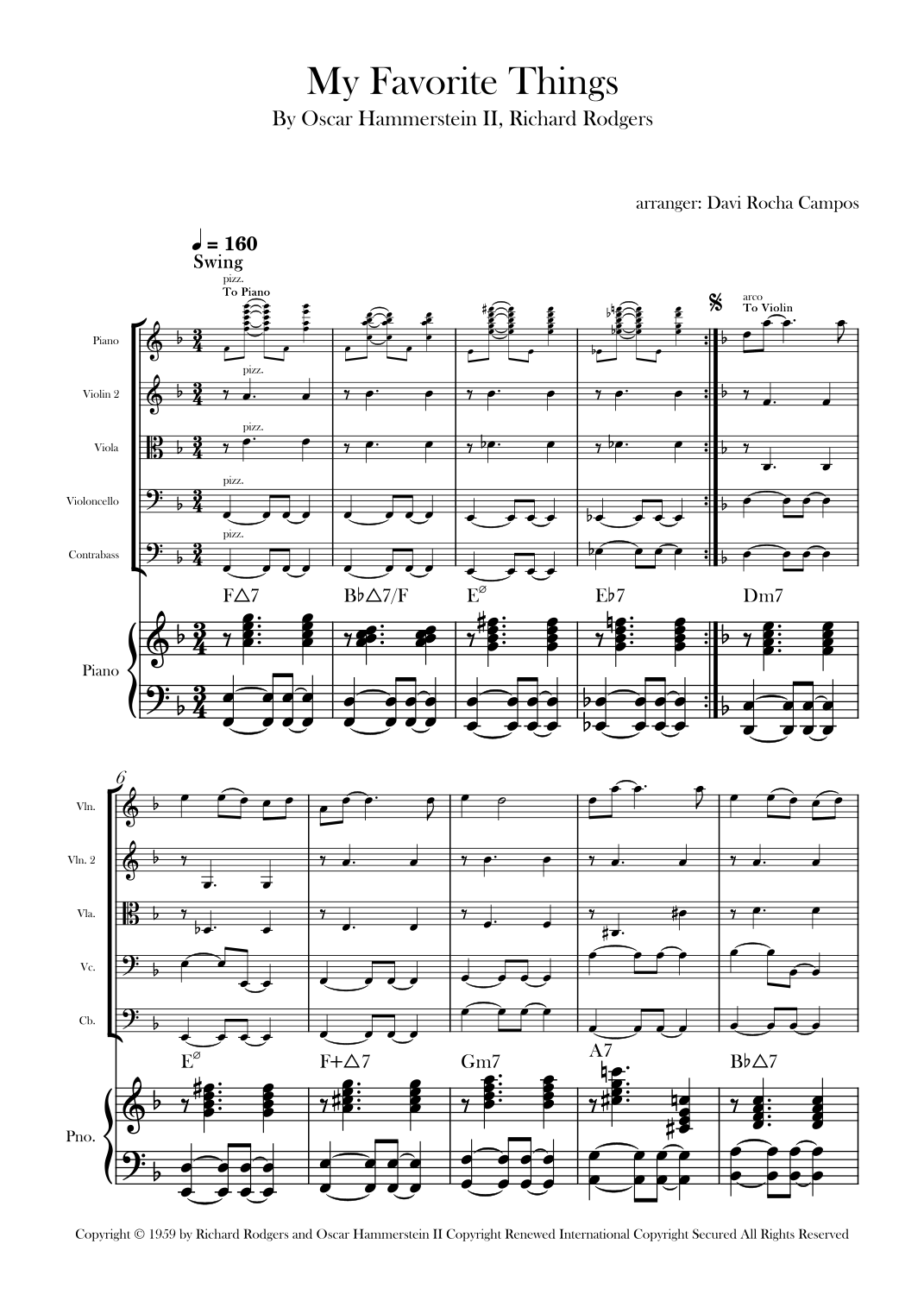 My Favorite Things (arr. Davi Rocha Campos) par John Coltrane ...