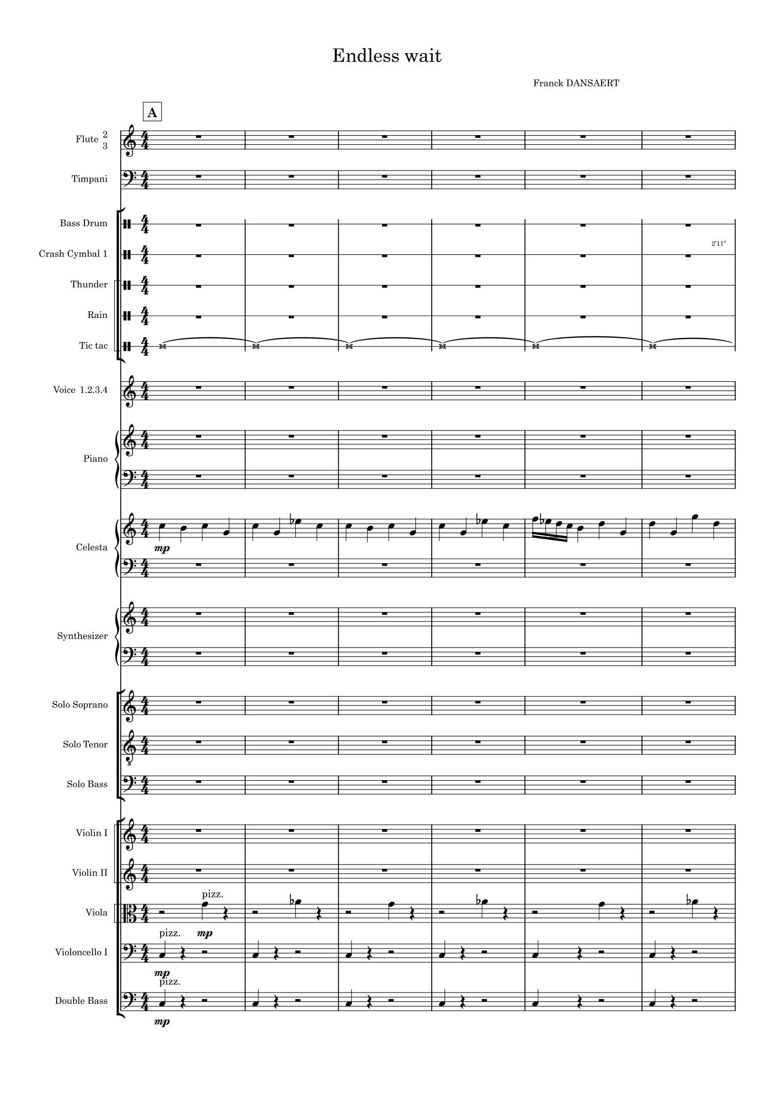Endless wait - Score Only by Franck Dansaert Sheet Music for Full ...