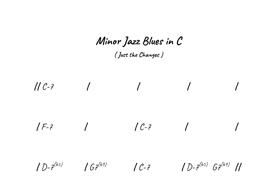 Minor Jazz Blues in C by Bronson Ferdinand Wright Sheet Music for Lead ...