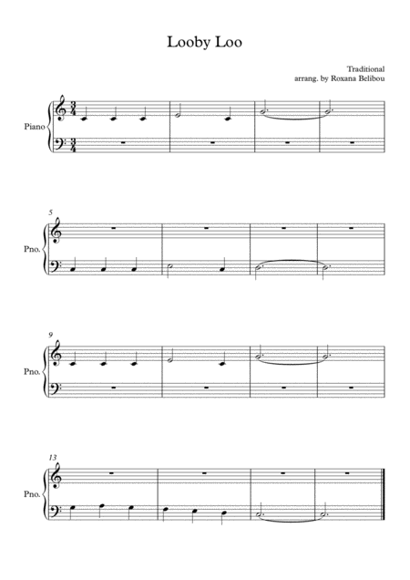 Looby Loo Sheet Music | Traditional | Piano Solo