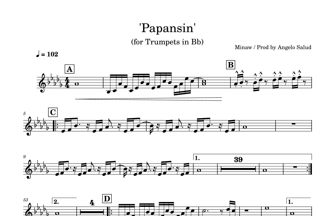 Papansin by Minaw Sheet Music for Lead Sheet / Fake Book at Sheet Music ...