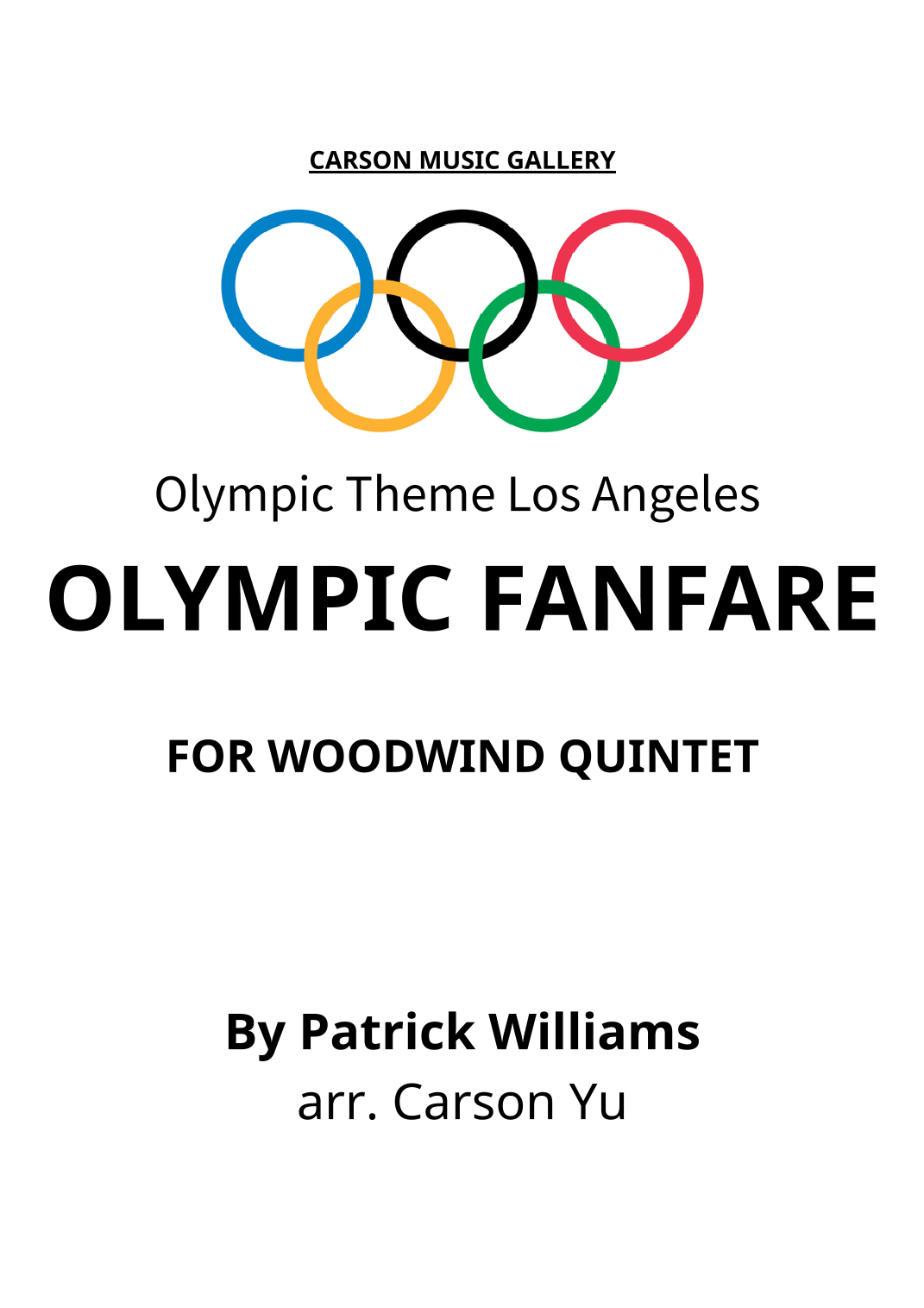Olympic Fanfare (arr. Carson Yu by Patrick Williams Sheet Music for ...