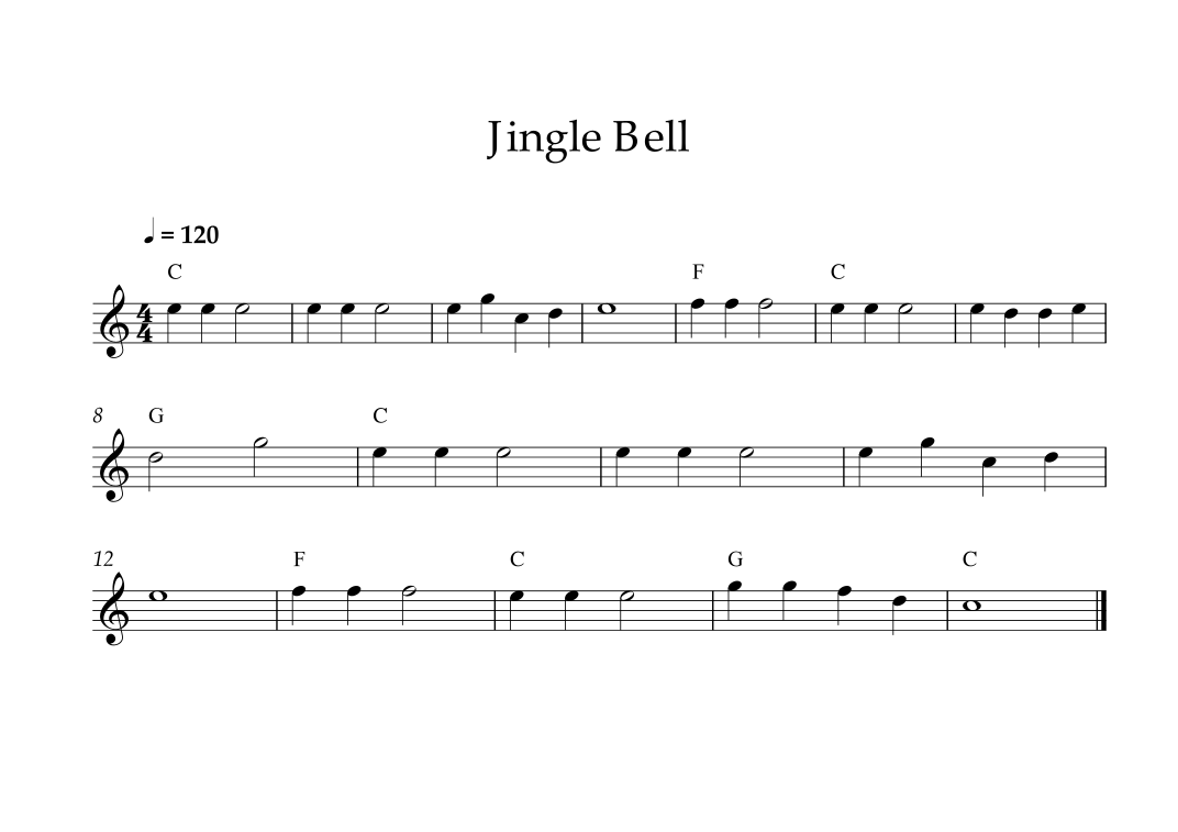 Jingle Bells (arr. Luiz Gustavo Teixeira) by James Lord Pierpont Sheet Music for Easy Piano at ...
