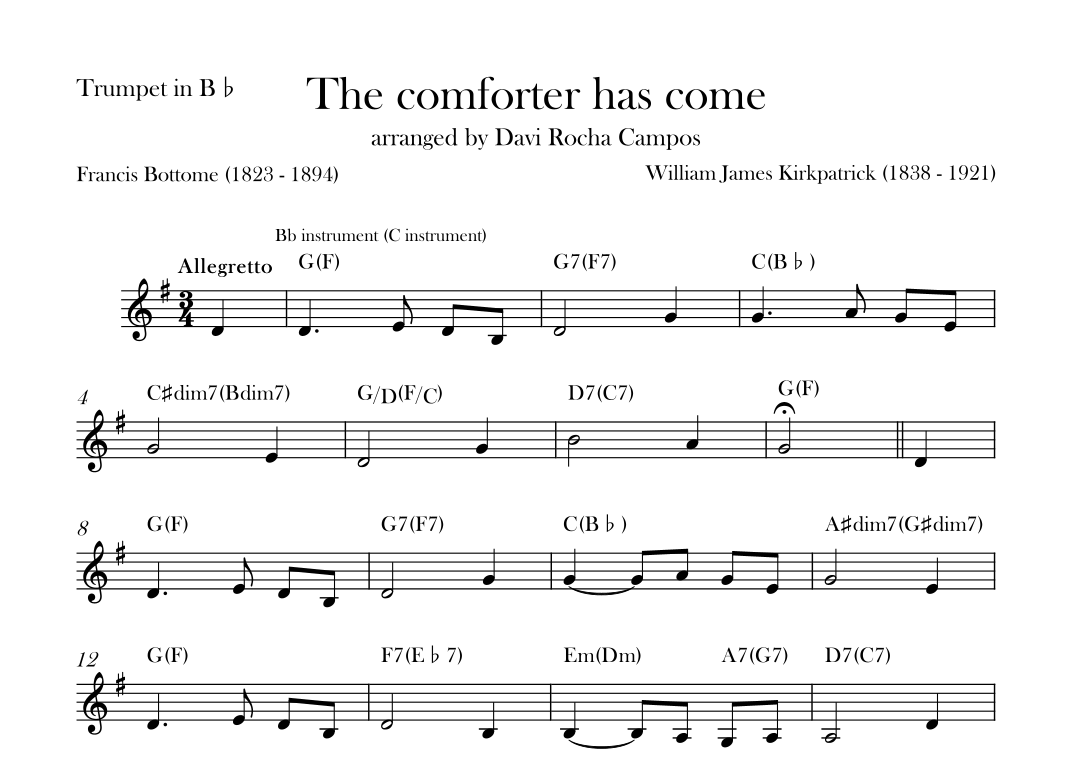 The comforter has come (arr. Davi Rocha Campos) by Davi Rocha Campos ...