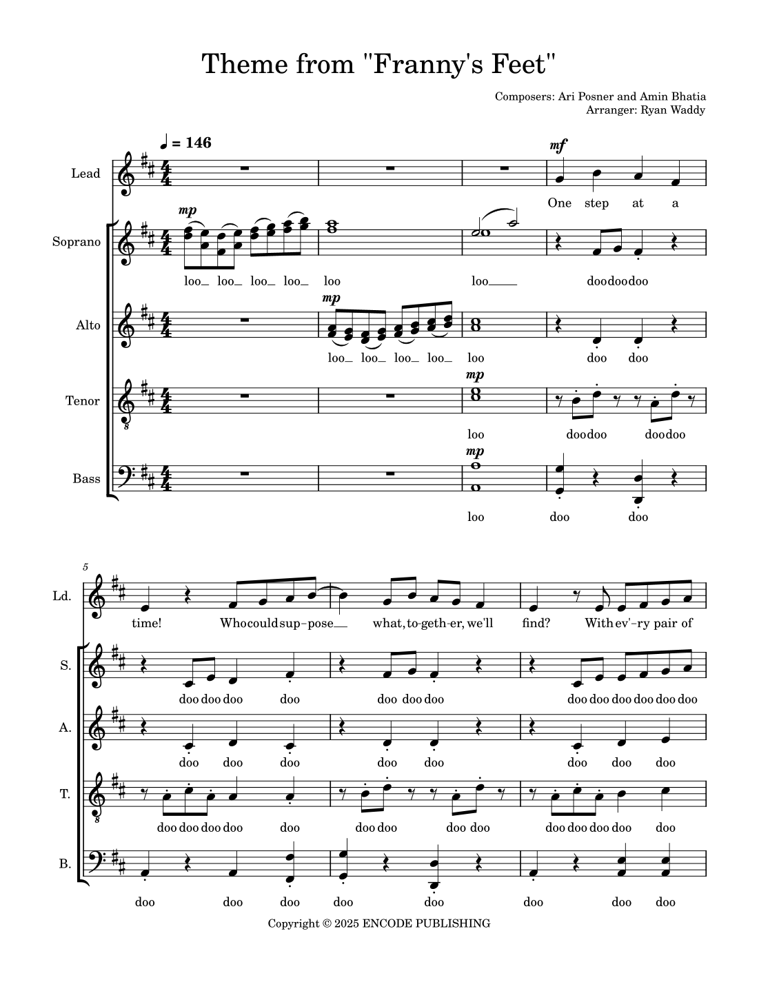 Franny's Feet Theme (arr. Ryan Waddy) by Amin Bhatia Sheet Music for ...