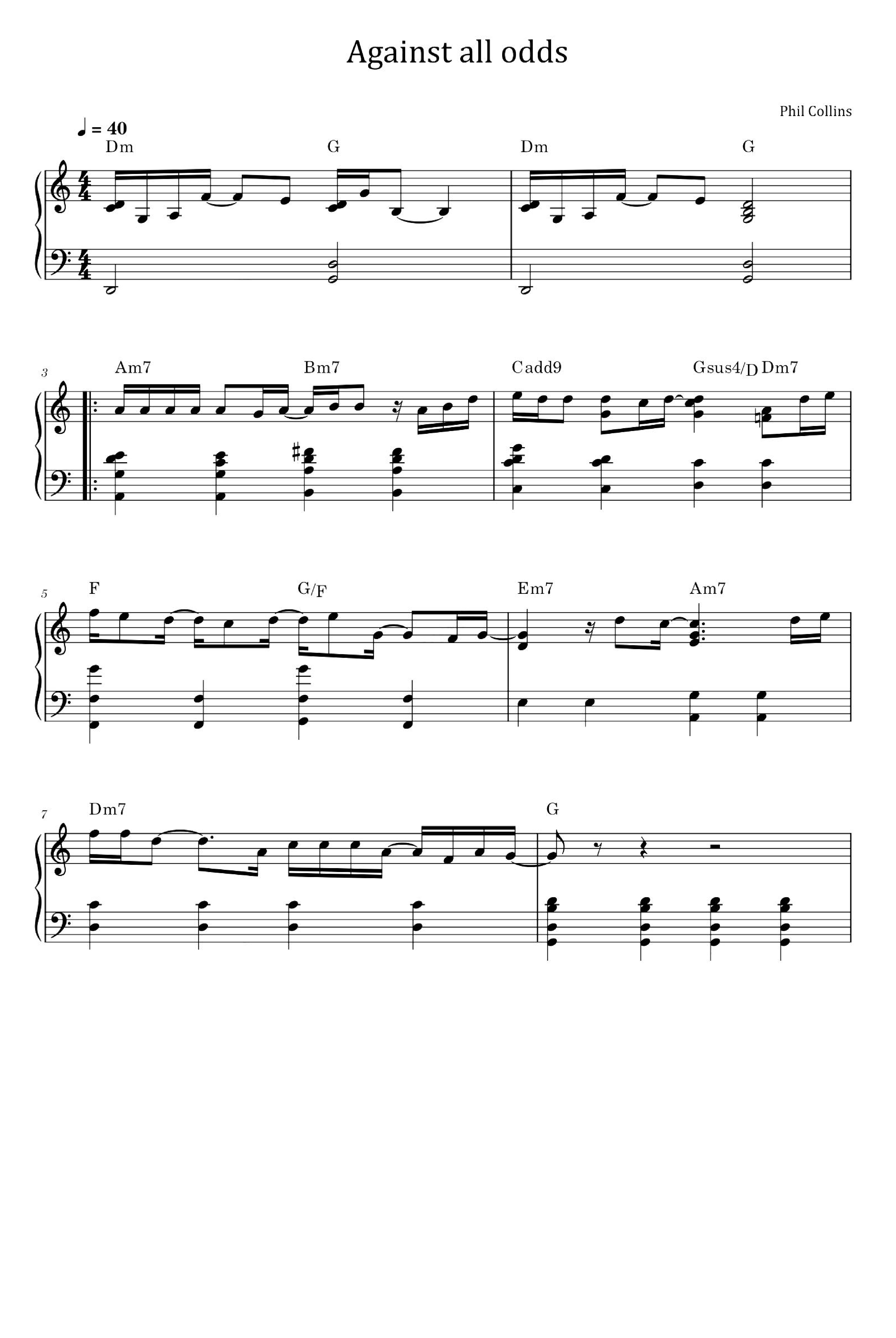 Against All Odds (Take A Look At Me Now) (arr. Phil Collins) by Phil ...
