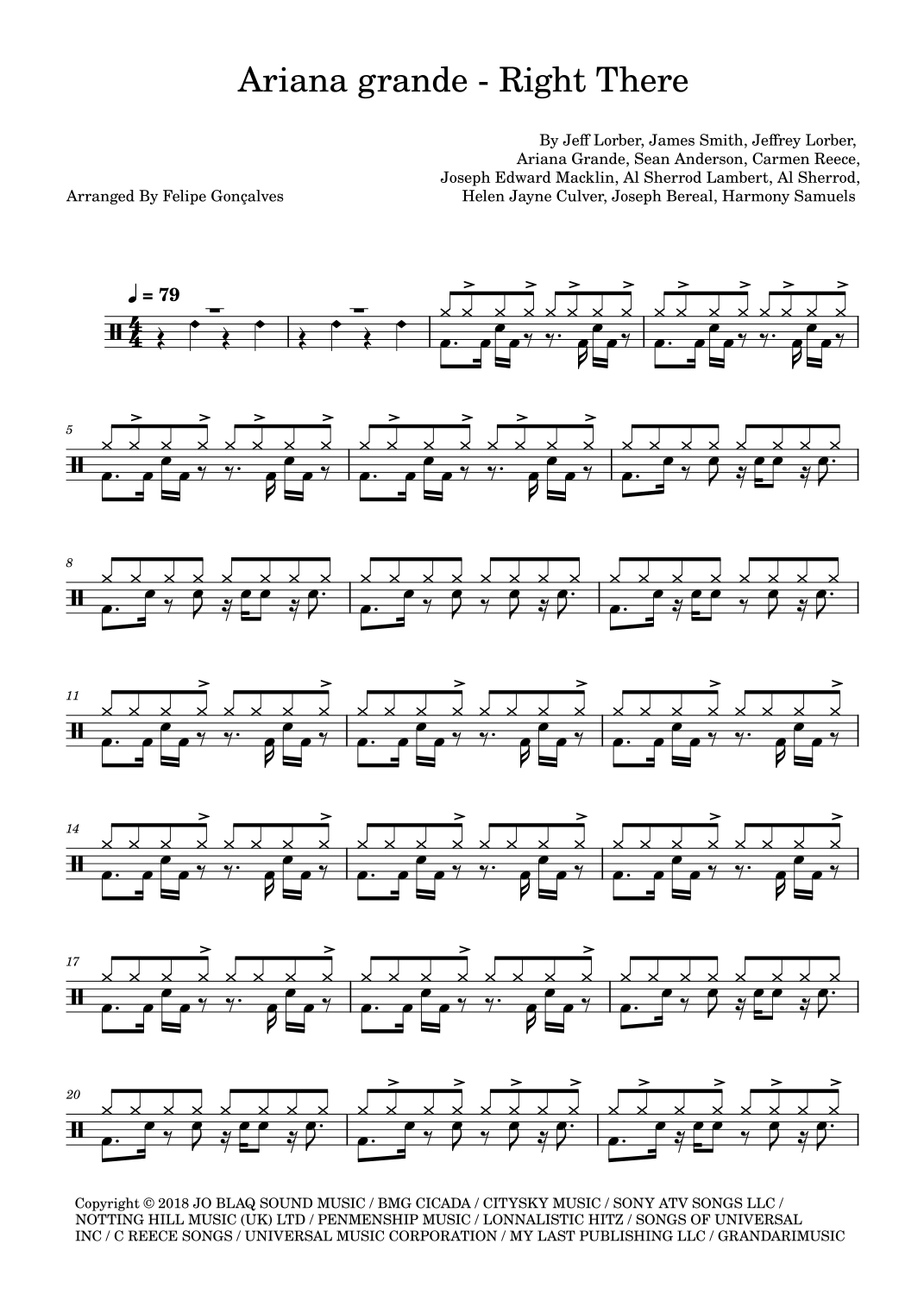 Right There (arr. Felipe Gonçalves) by Ariana Grande Sheet Music for ...
